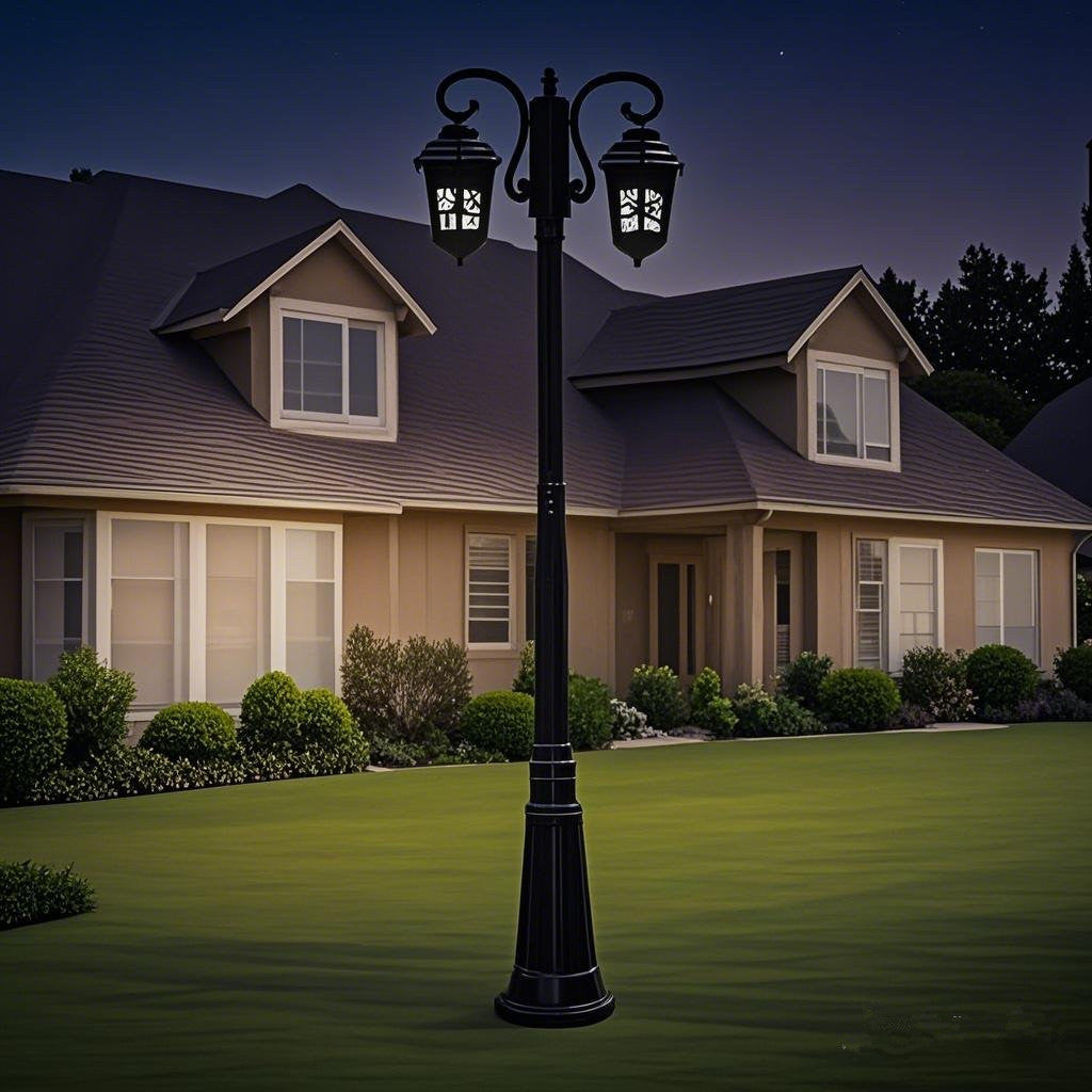 2-Light European Style Street Lights Outdoor Waterproof Retro garden l ...